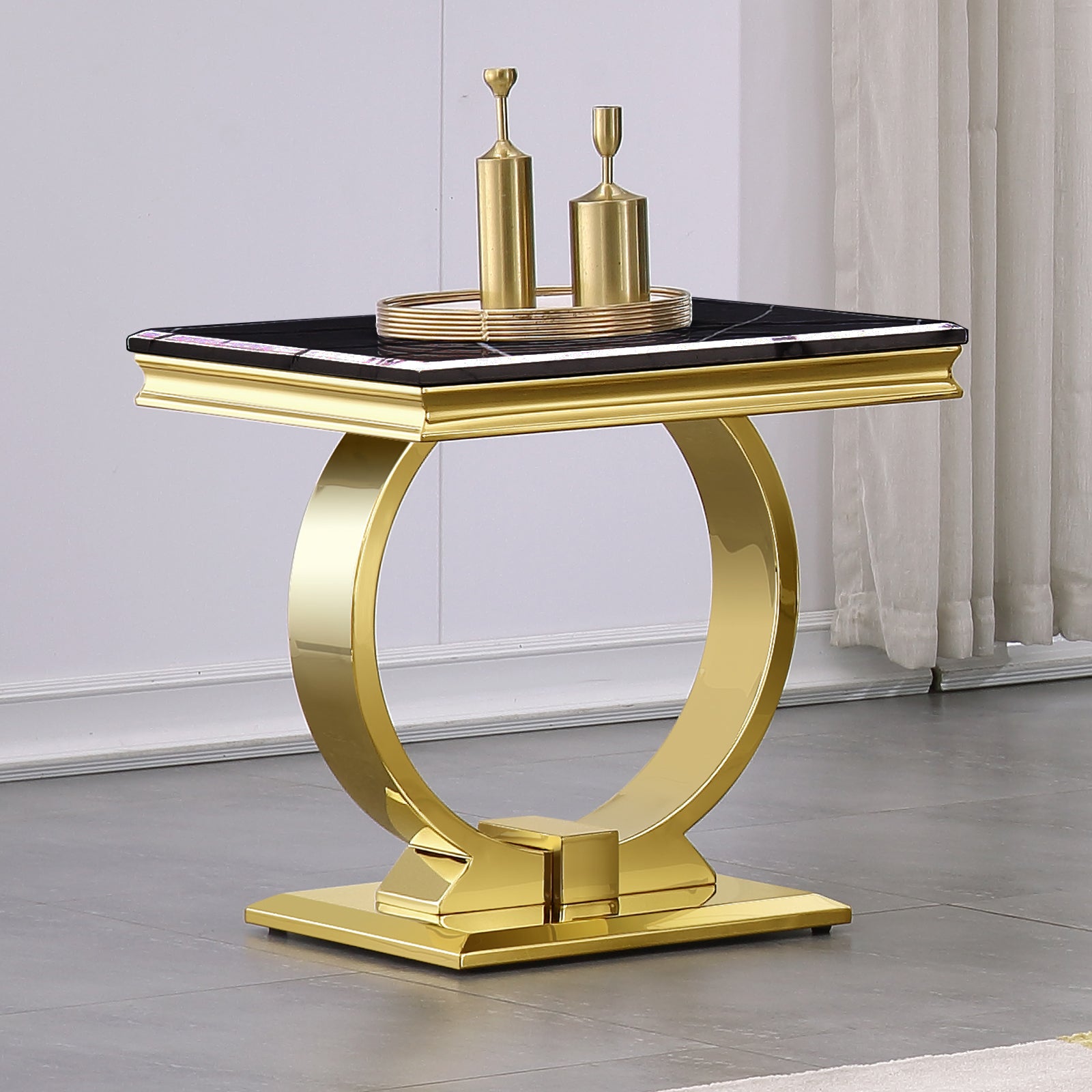 Explore the Elegance of the Black and Gold End Table: A Chic Addition